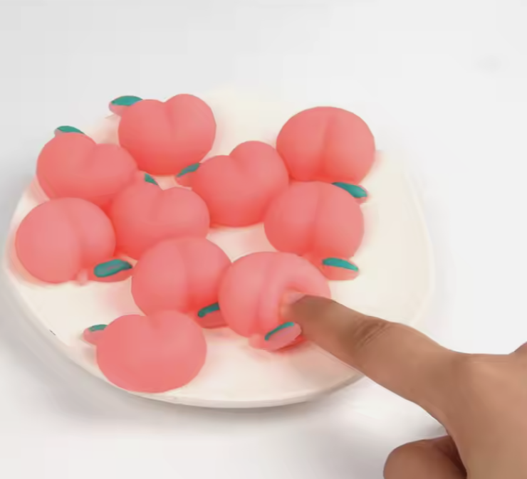 "Life is Peachy" Squishy Fidget Toy – Taco Eggplant Peach